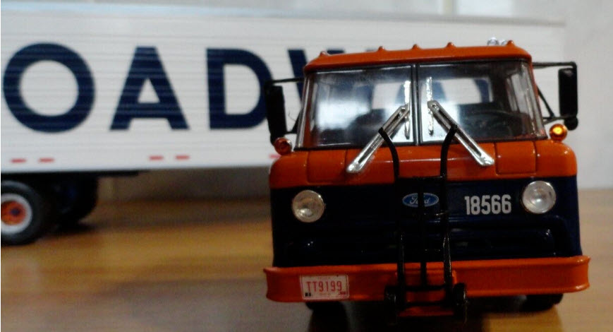 Cabover Ford C Tractor with Roadway Trailer Replica